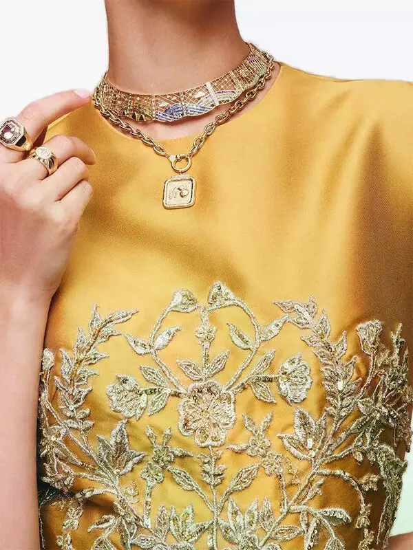 Sorellina 18k Yellow Diamond Aquarius Zodiac Pendant