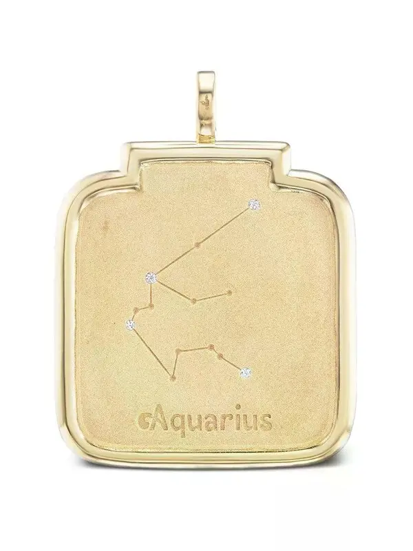 Sorellina 18k Yellow Diamond Aquarius Zodiac Pendant