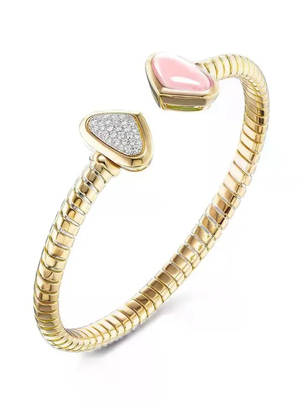 Marina B Trisolina Rose Quartz And Diamond Bracelet