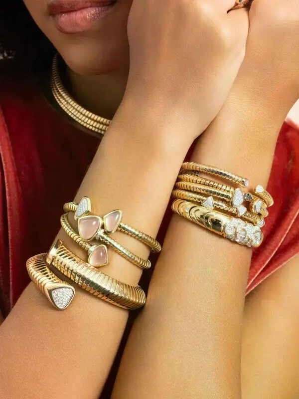 Marina B Trisolina Rose Quartz And Diamond Bracelet
