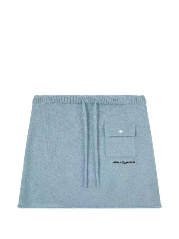 REST&RECREATION Drawstring Knitted Skirt