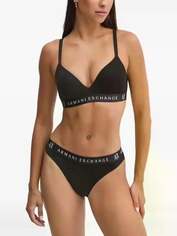 Armani Exchange Logo-tape Triangle Bra
