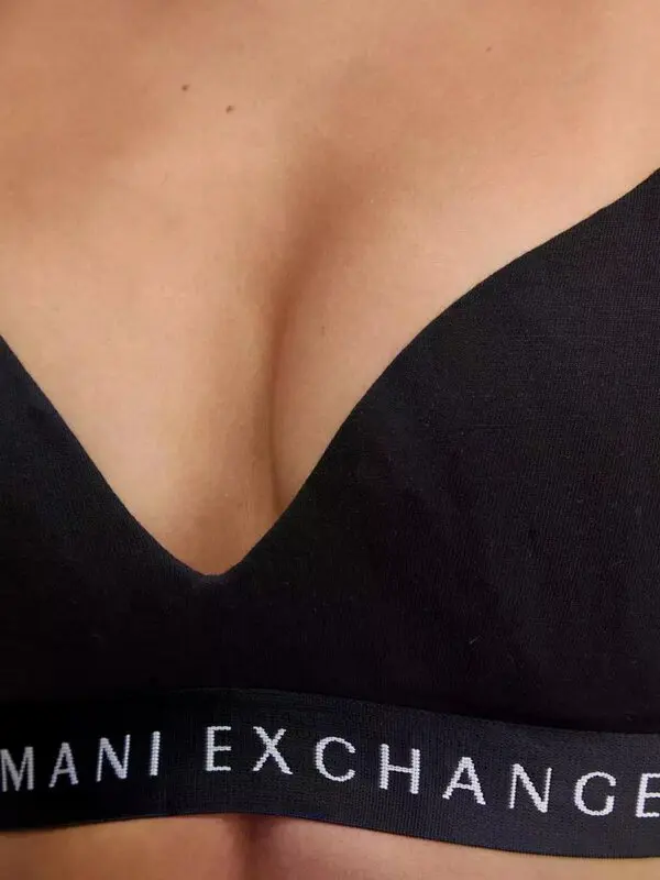 Armani Exchange Logo-tape Triangle Bra