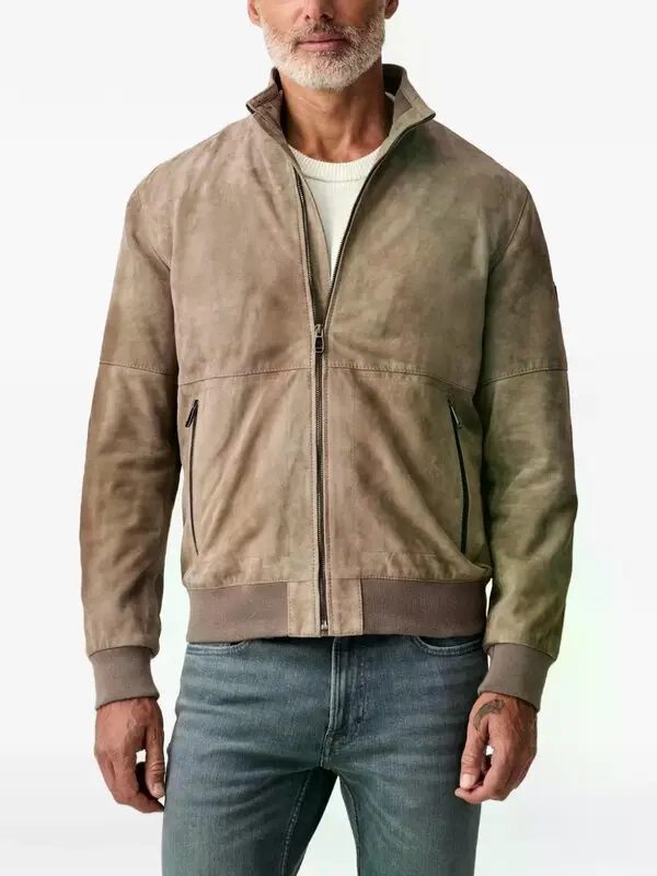 JOOP! Goat Suede Bomber Jacket
