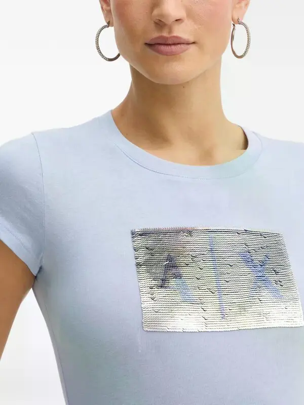 Armani Exchange Sequin-embellished T-shirt