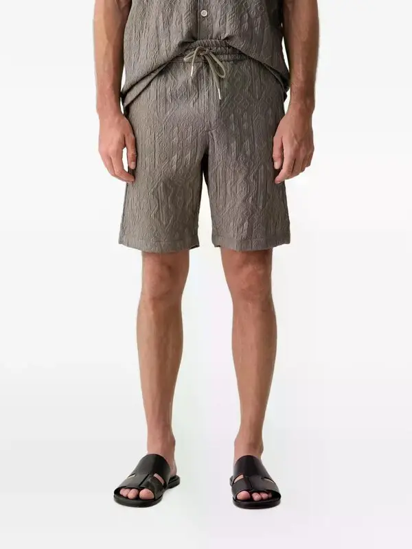 LINDBERGH Geometric Pattern Drawstring Bermuda Shorts