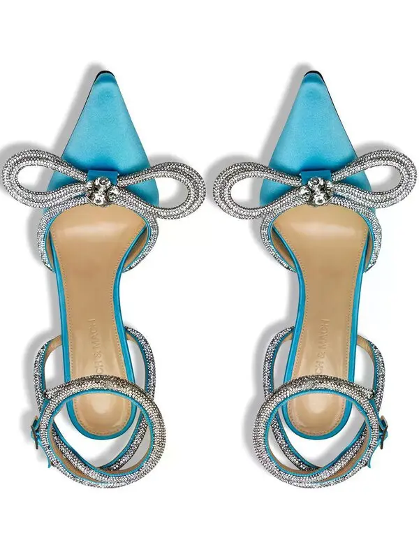 Mach & Mach 110mm Pointed-toe Satin Pumps