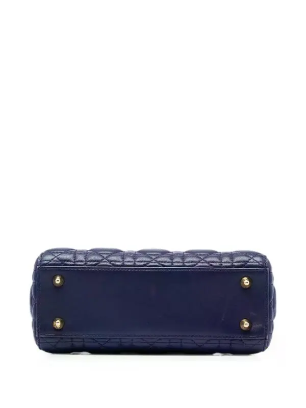 Dior Lambskin Cannage Lady Satchel - Blue
