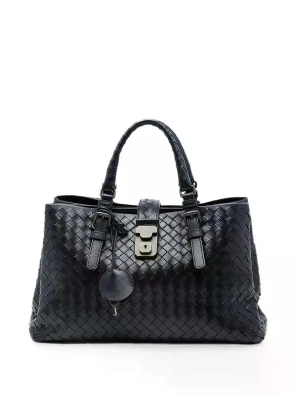 Bottega Veneta 2012-2026 Small Nappa Intrecciato Roma Satchel - Black
