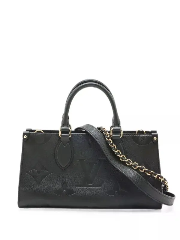 LOUIS VUITTON 2021-2026 Monogram Giant Empreinte Onthego East West Satchel - Black