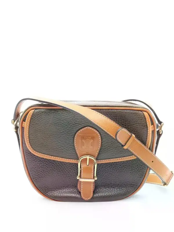 Celine 2000-2026 Leather Crossbody Bag - Brown
