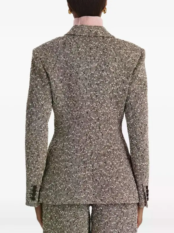 Oscar De La Renta Tweed Single-breasted Blazer