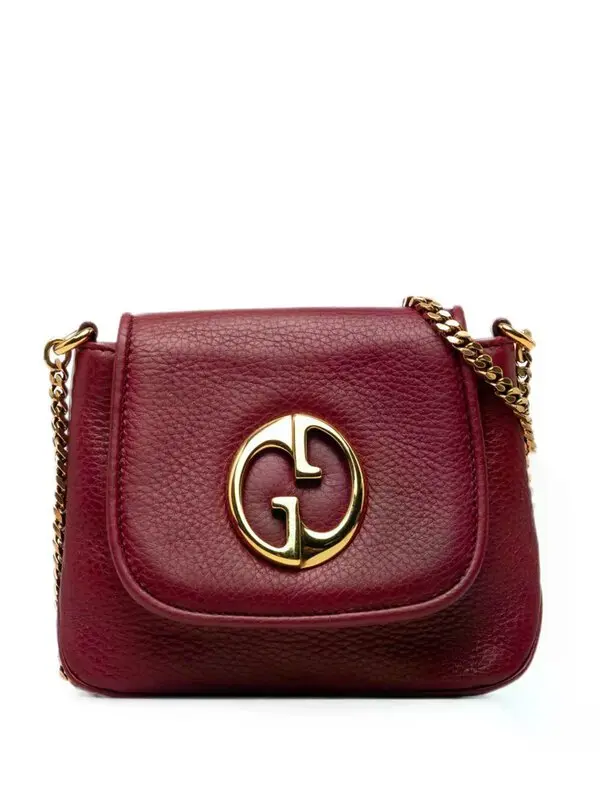 Gucci 2000-2015 Small Calfskin 1973 Chain Crossbody Bag - Red