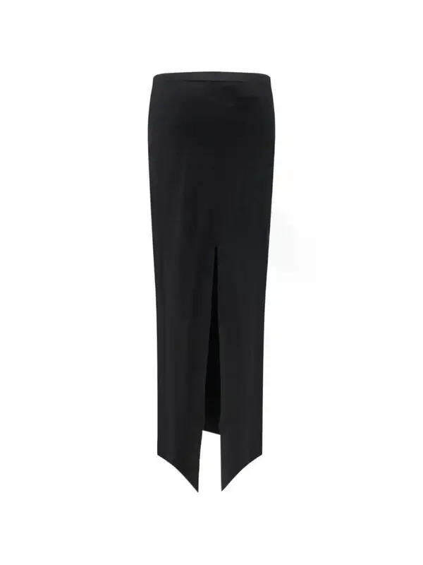 HEVO Elasticated-waistband Back-slit Maxi Skirt