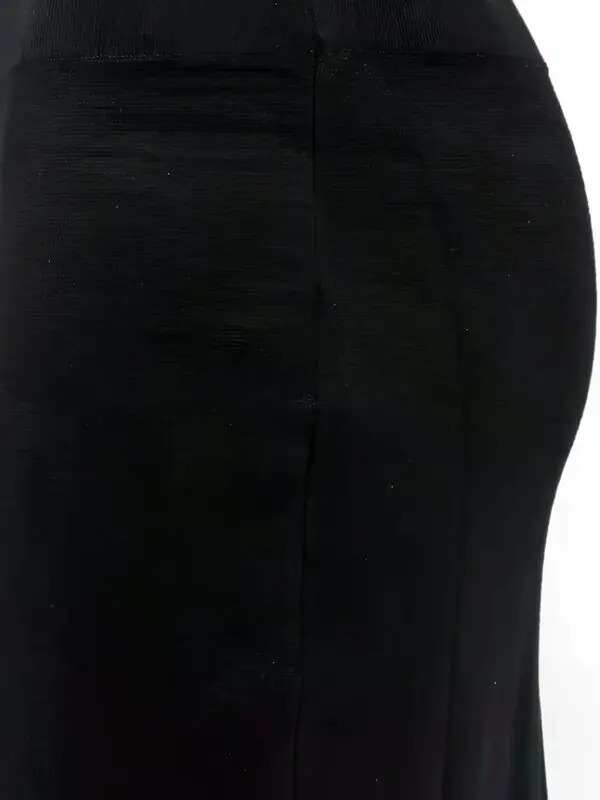 HEVO Elasticated-waistband Back-slit Maxi Skirt