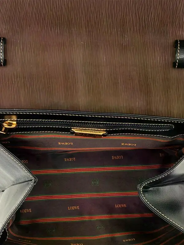 Loewe Bicolor Leather Velazquez Twist Top Handle Bag