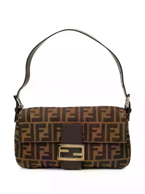 Fendi 20th Century Zucca Canvas Baguette Shoulder Bag