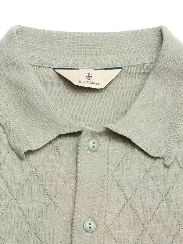 BLUE DE GÊNES Diamond-knit Polo Shirt