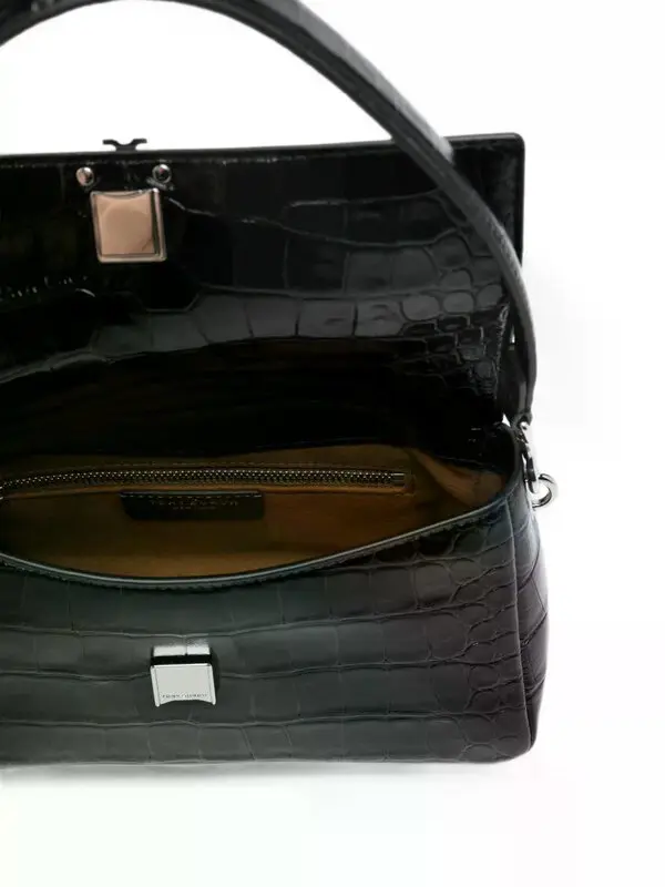 Tory Burch Charlie Croc-embossed Shoulder Bag