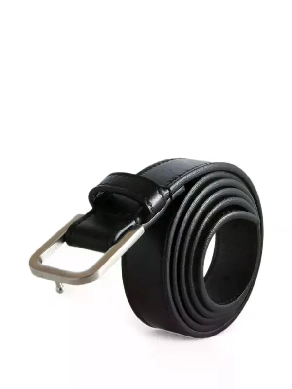 Saint Laurent Minimal Thin Belt In Smooth Leather