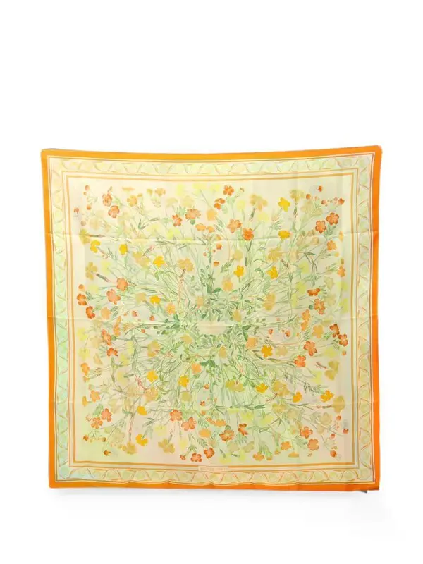 Hermès 2000s Floral-print Scarf