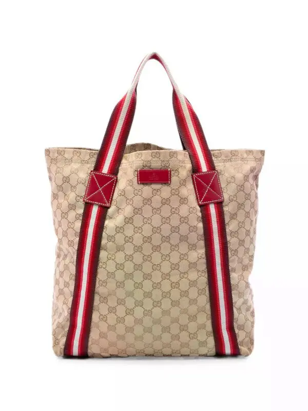 Gucci 2016-2026 Gg Canvas Web Tote Bag