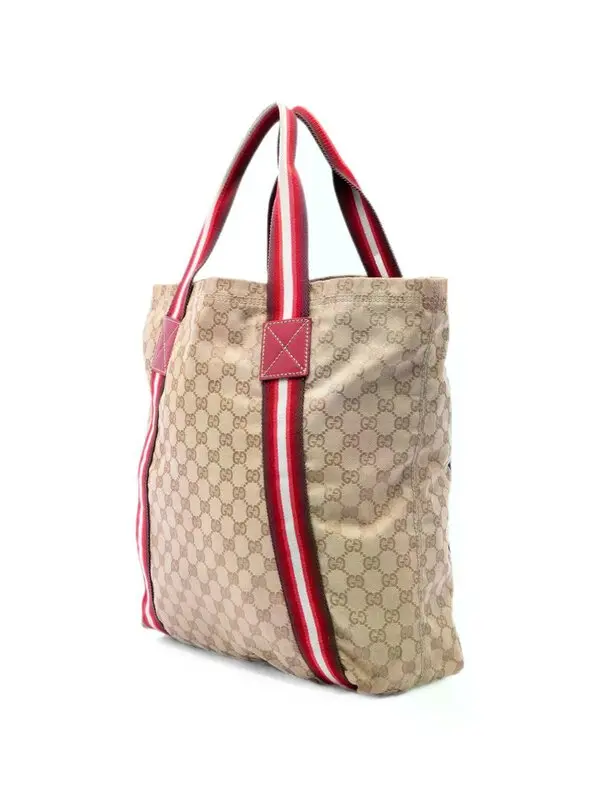 Gucci 2016-2026 Gg Canvas Web Tote Bag