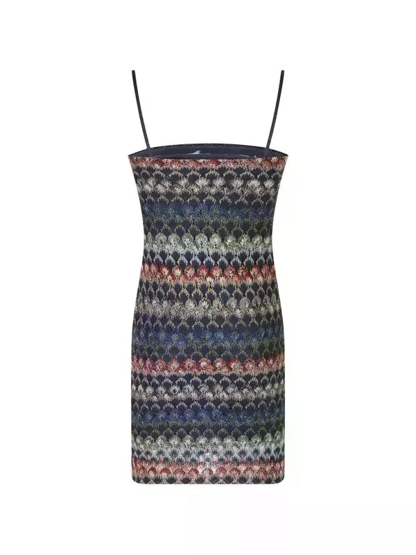 Missoni Chevron-knit Spaghetti-strap Mini Dress