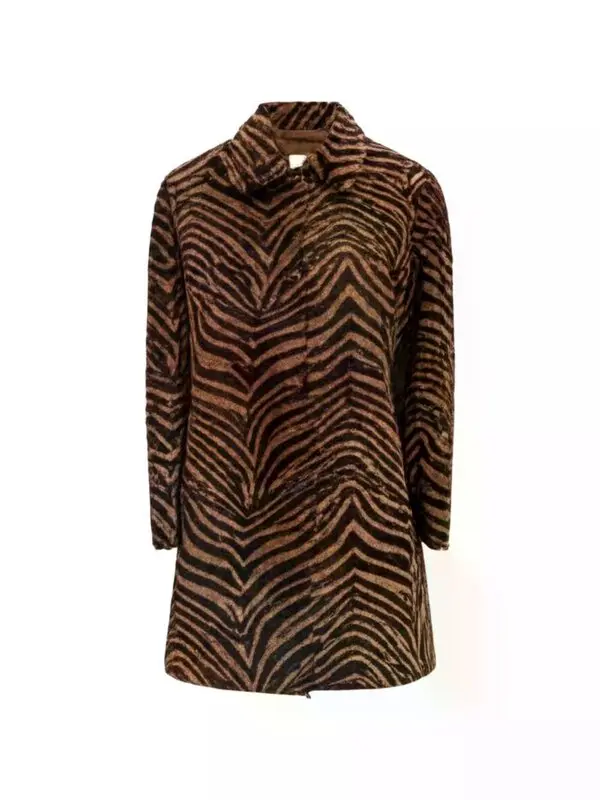 P.a.r.o.s.h Zebra-print Lambskin Coat