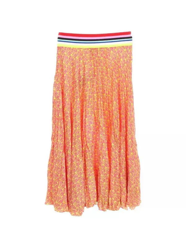 Fendi Printed Silk Maxi Skirt