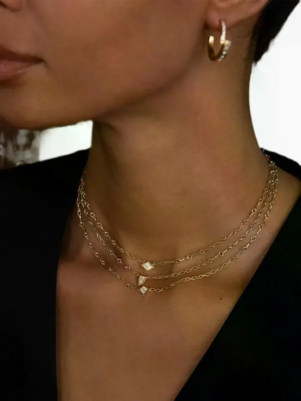 AZLEE Bullet Diamond Necklace