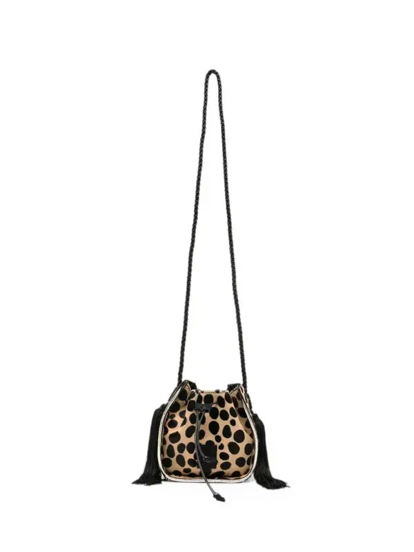 FORTE_FORTE Tassel-detail Leopard-print Shoulder Bag