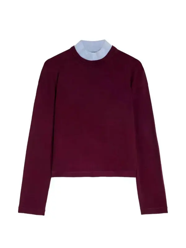 JIL SANDER Cropped Mock-neck Sweater