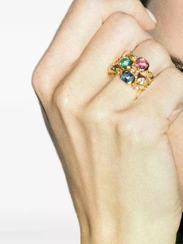 UNIFORM OBJECT Pink Sapphire And Diamond Ring