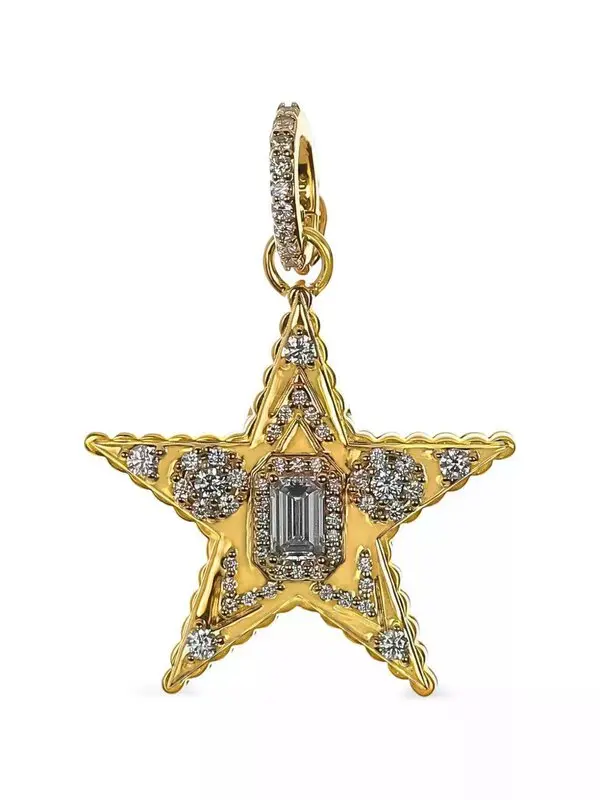 BUDDHA MAMA Yellow Diamond Star Locket Pendant - Gold