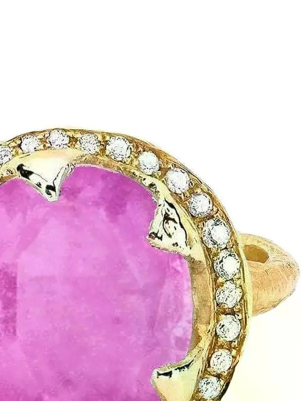 LOGAN HOLLOWELL Baby Queen Pink Sapphire And Diamond Ring - Gold