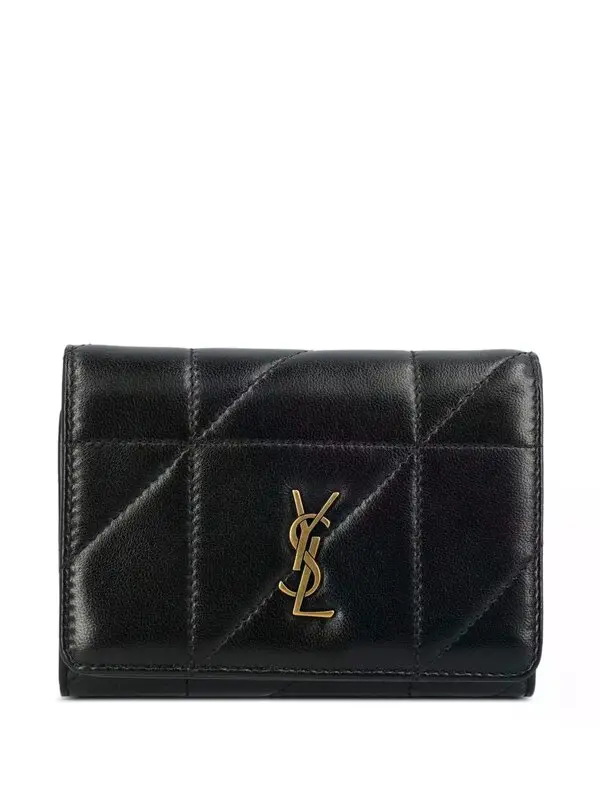 Saint Laurent Jamie Slim Tri-fold Wallet In Lambskin - Black