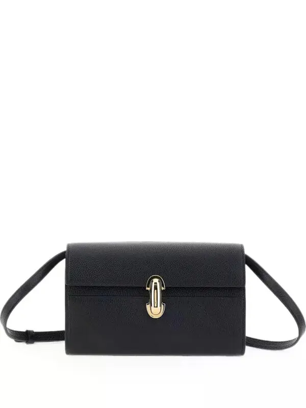 Savette Mini Symmetry Leather Crossbody Bag - Black
