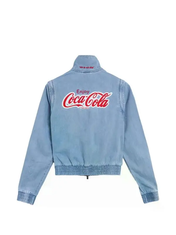Adidas X Coca-cola Firebird Reg Logo-embroidered Denim Jacket
