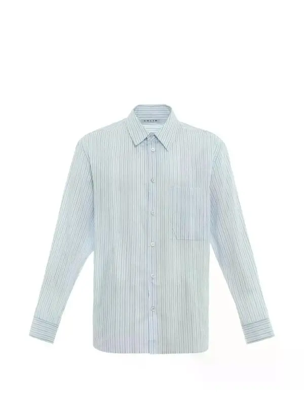 SOLID HOMME Striped Cotton Shirt