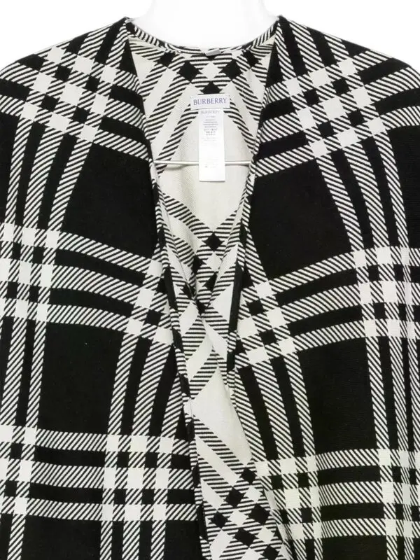 Burberry Check Frayed Cape
