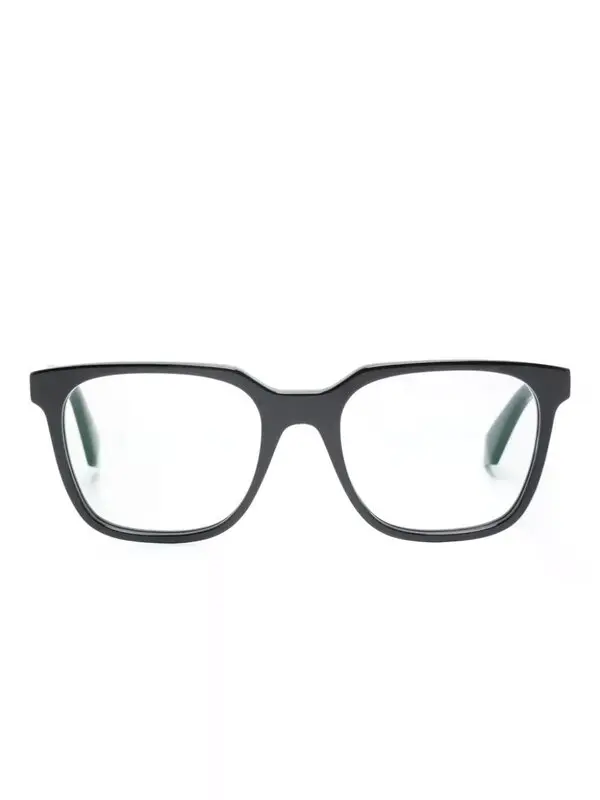 Off-White Logo-print Square-frame Glasses - Black