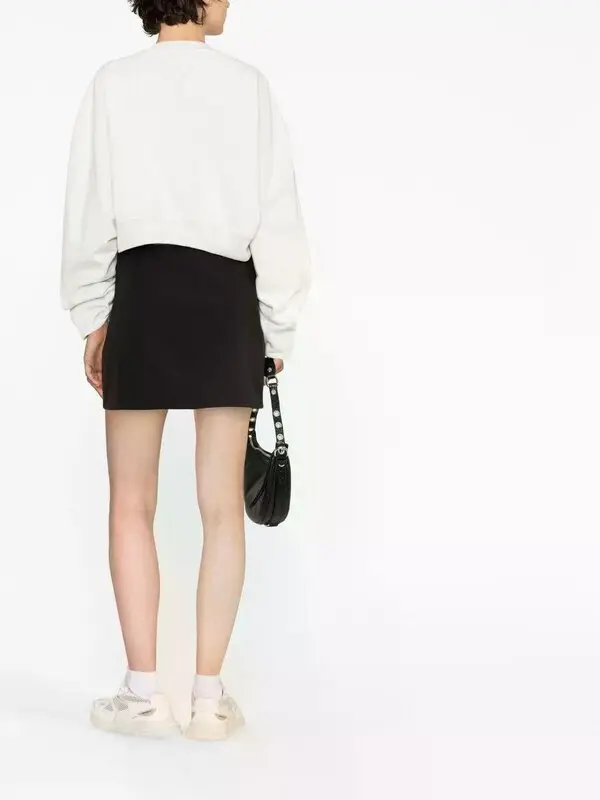 Off-White Logo-embroidered Cropped Sweatshirt