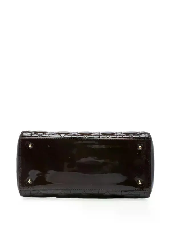 Dior 2010 Medium Patent Cannage Lady Satchel - Purple