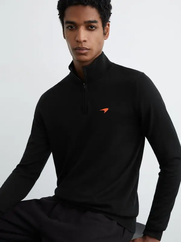 REISS F1 Team Racing Wool Half-zip Jumper
