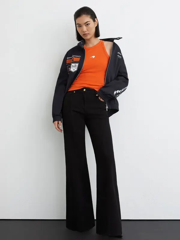 REISS X Mclaren Racing Speedmark Waffle Vest - Papaya