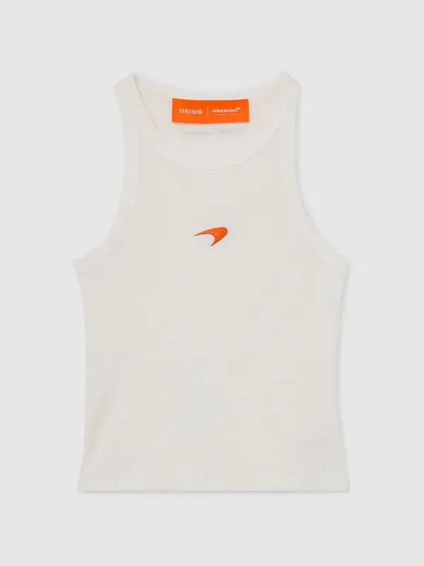 REISS Mclaren F1 Team Racing Speedmark Waffle Vest - White