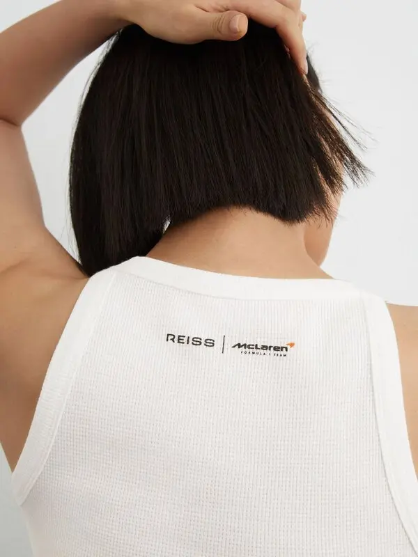 REISS Mclaren F1 Team Racing Speedmark Waffle Vest - White
