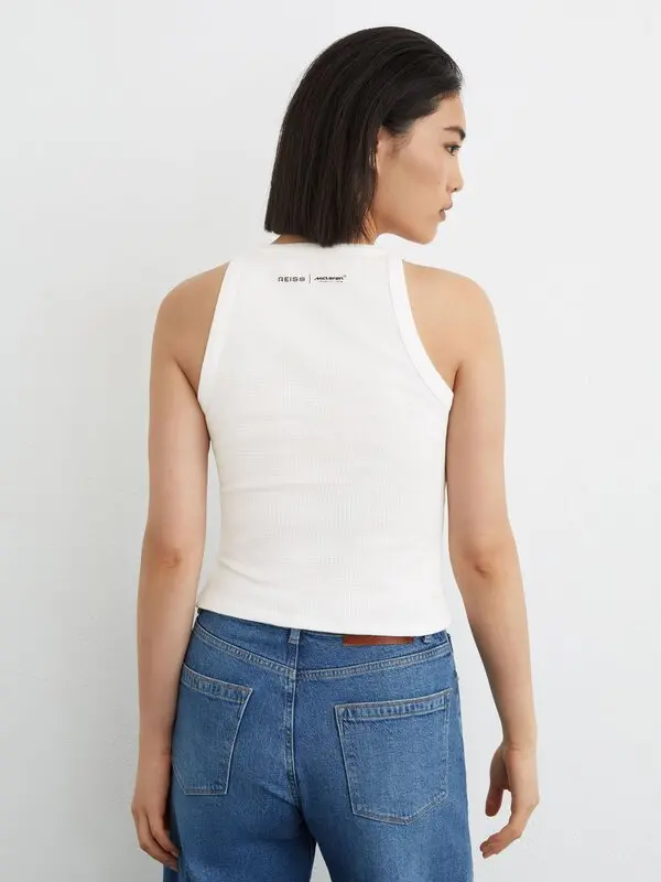 REISS Mclaren F1 Team Racing Speedmark Waffle Vest - White