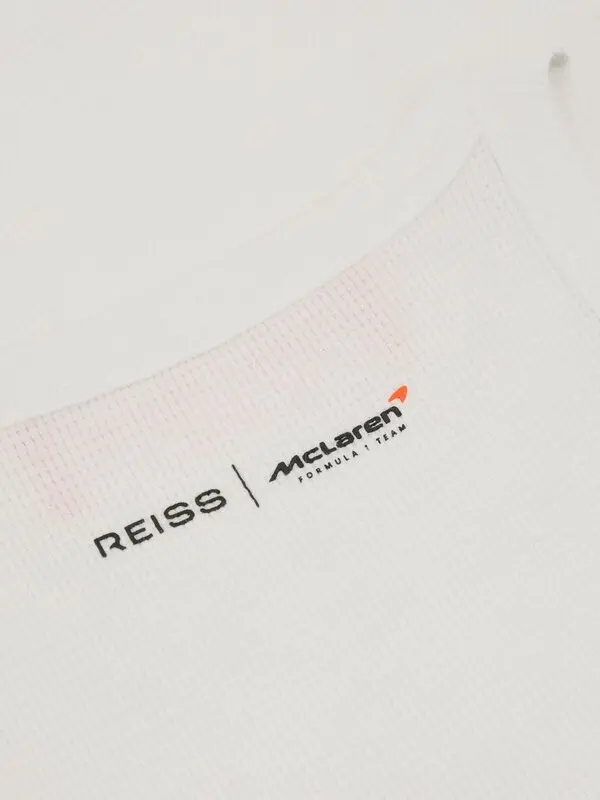REISS Mclaren F1 Team Racing Speedmark Waffle Vest - White